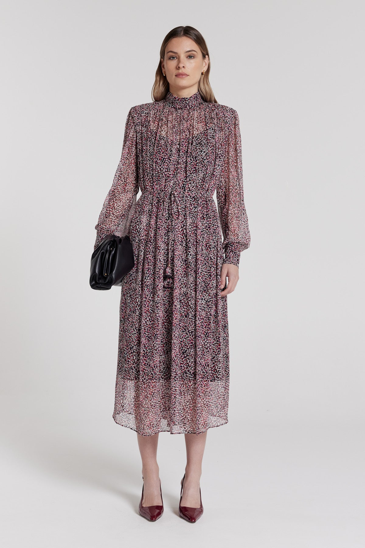 Cecile Silk Dress - Pink Confetti - Perri Cutten