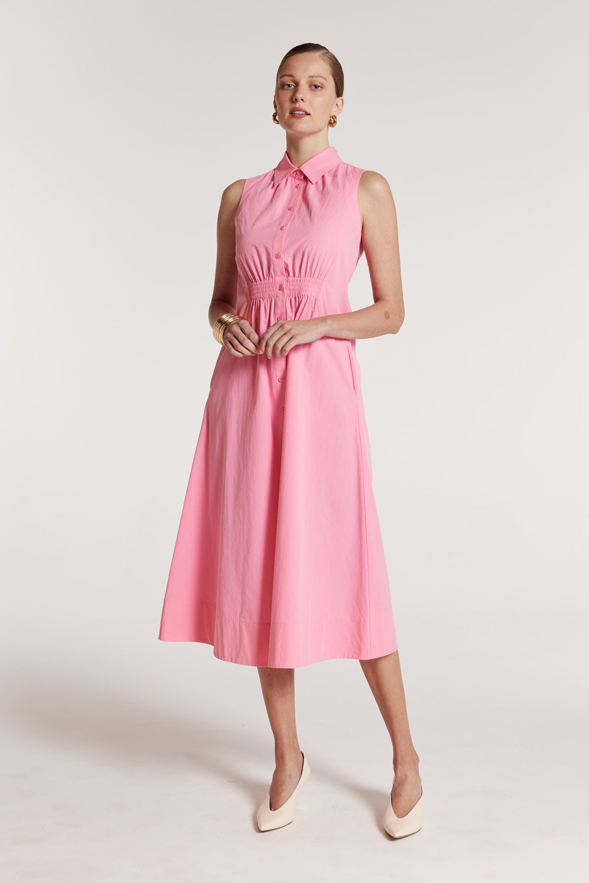Summer Shirtmaker Dress - Pink - Perri Cutten